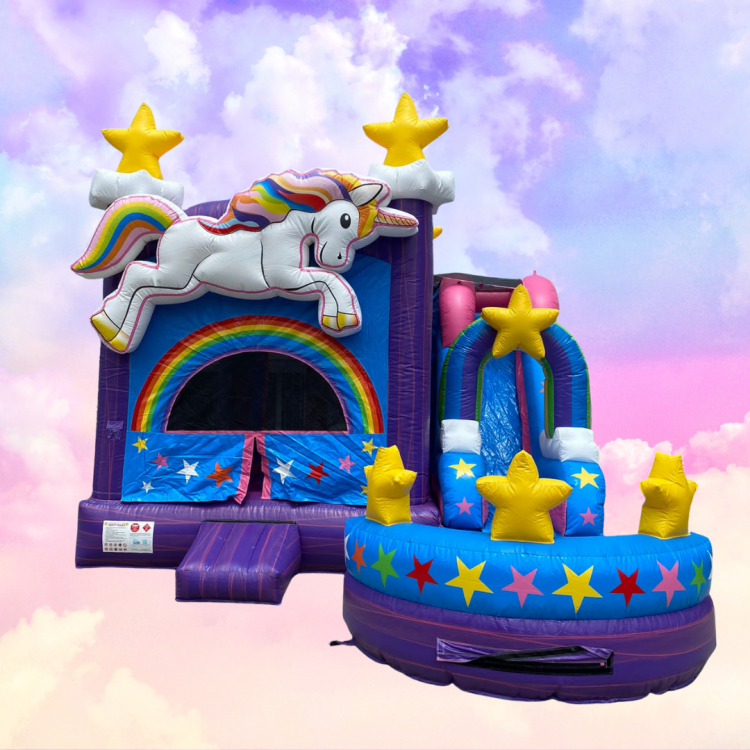 3 in 1 Unicorn Slide (Dry) - Ja-Ja Fiesta